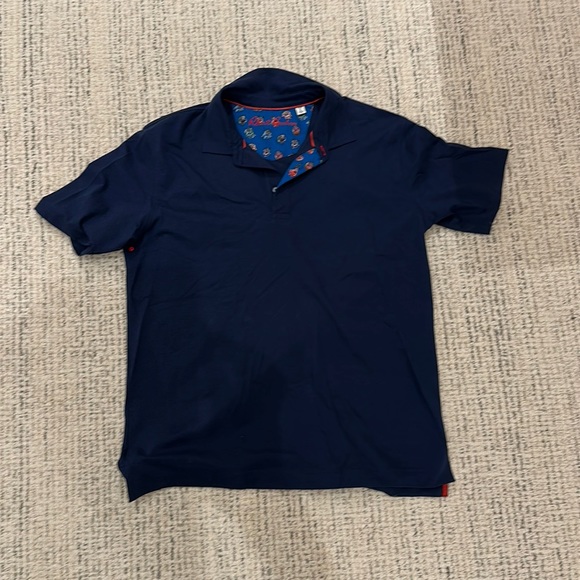 Robert Graham | Shirts | Robert Graham Navy Blue Polo | Poshmark